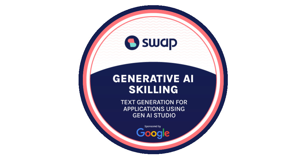 Text Generation for Applications using Gen AI Studio - Swap | Certify