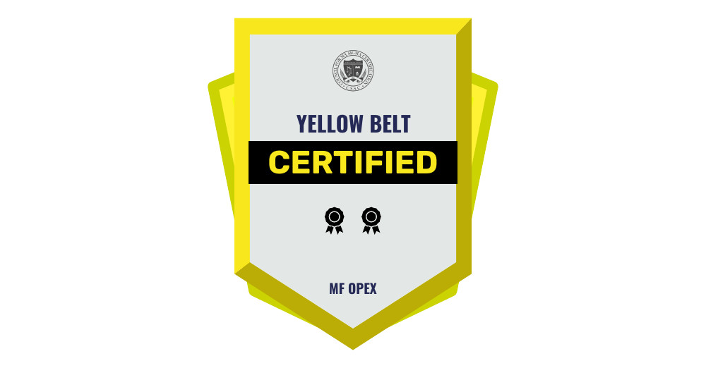CERTIFICAÇÃO YELLOW BELT - MF-OPEX | Certify